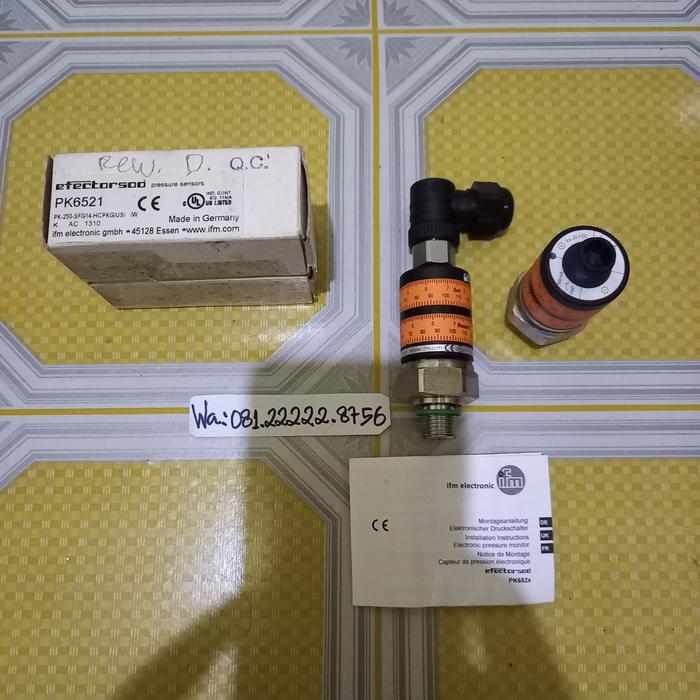 Jual IFM PK6521 Electronic Pressure Switch, Range 0-250Bar, PNP NO/NC ...