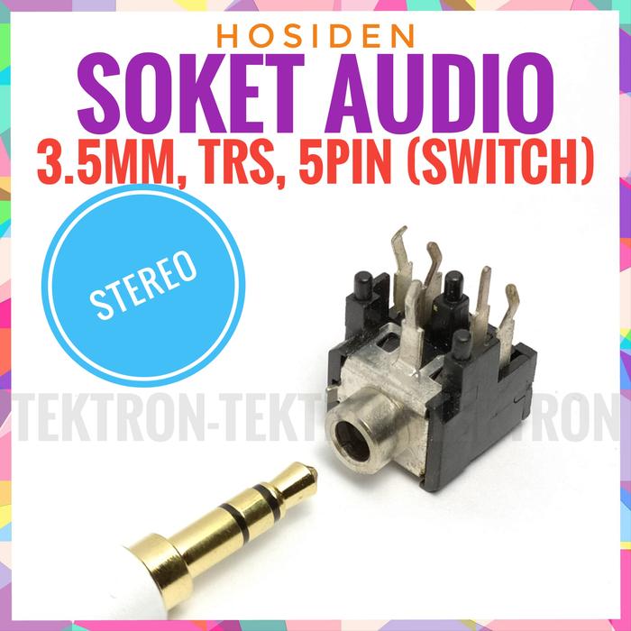 Jual Hosiden Soket Audio Stereo 3.5mm TRS Akai mini headphone mic metal ...