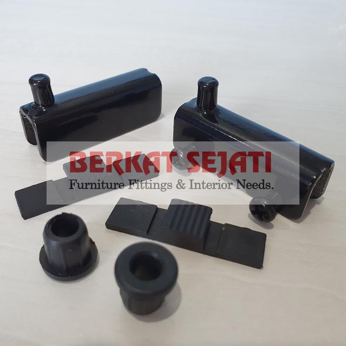 Jual Engsel Lemari Kaca Engsel Pivot Kaca Jepit Huben T86 - Hitam BESI ...