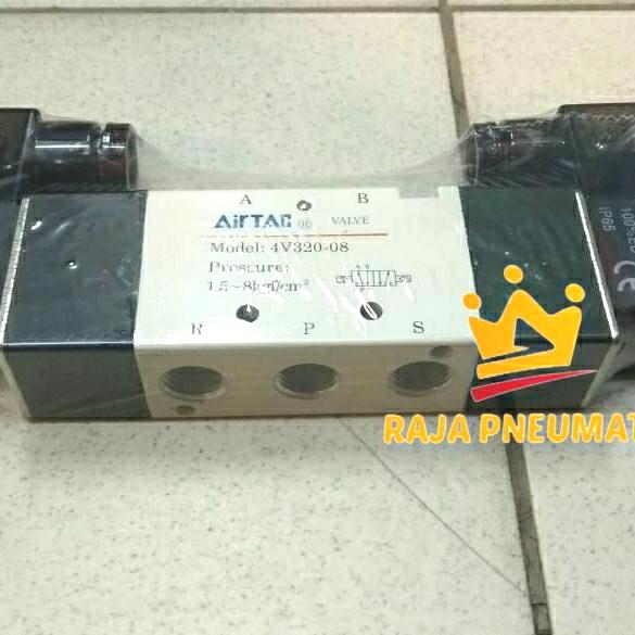 Jual SOLENOID VALVE AIRTAC 5/2 WAY 4V320-08 DOUBLE COIL 1/4 - Jakarta Barat - RAJA PNEUMATIC ...