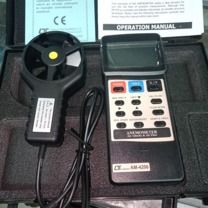 Jual Lutron AM-4206 Anemometer Airflow + Air Velocity CMM CFM - Kota ...