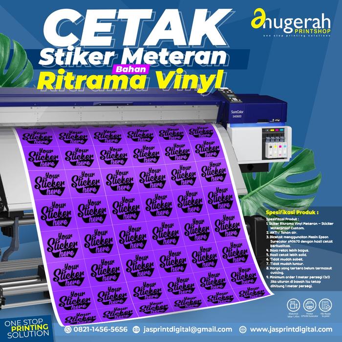Jual Cetak Stiker Ritrama Transparan Meteran - Sticker Waterproof ...