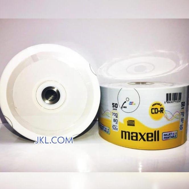 Jual CD-R blank maxell printable isi 50pcs cd pw - Jakarta Pusat - JKL COMPUTER | Tokopedia