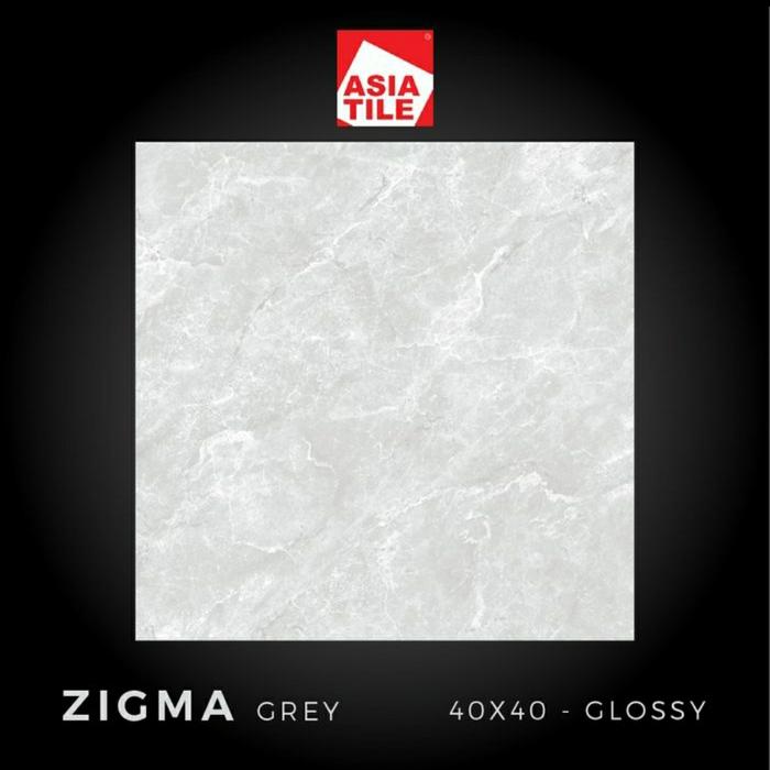 Jual Keramik Lantai Asia Tile Zigma Grey 40x40 KW 1 / Keramik Kilap Abu ...