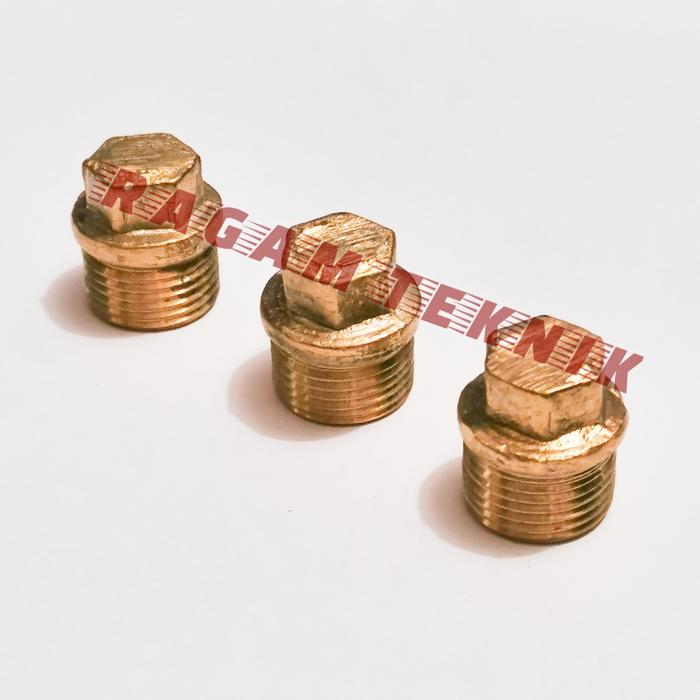 Jual Plug Kuning 3/8" Brass Dop Drat Luar Tutup Stop Hex Cap - Kota ...