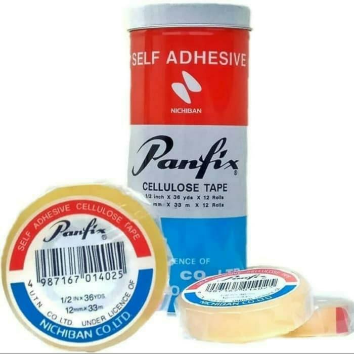 Jual Isolasi Panfix 1/2 x 36 Y / Cellotape Panfix 1/2 x 36 Yard ...