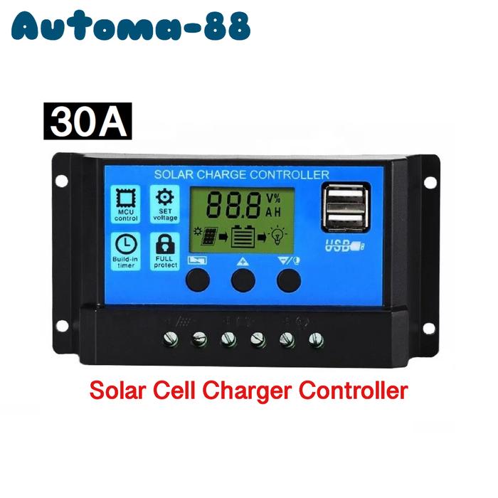 Jual Solar Charge Controller SCC-30A 12V 24V PWM Charger Battery Solar ...