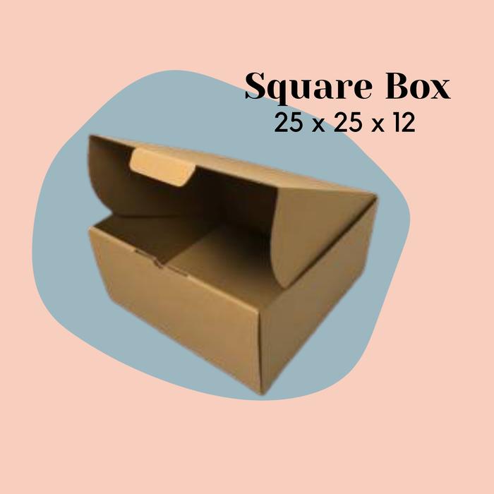 Jual SQUARE BOX 25x25x12/ KARDUS BOX TERMURAH / PIZZA BOX / - Jakarta ...