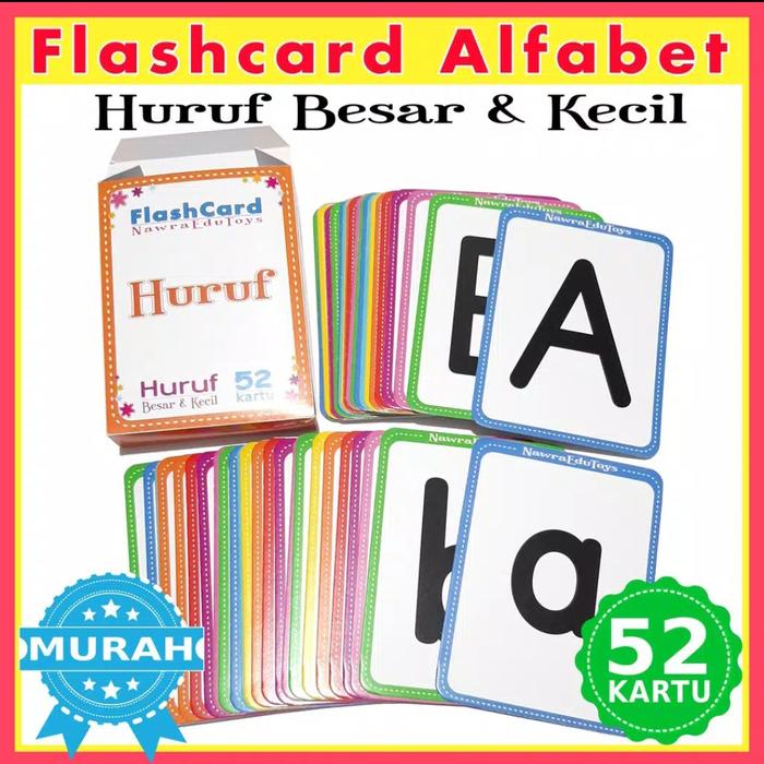 Jual Flashcard anak huruf abc murah, kartu belajar mengenal huruf abjad ...