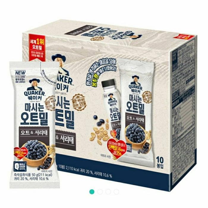 Jual Quaker Oats + Black Bean Instant Cereal Drink ~ Korea - Jakarta ...