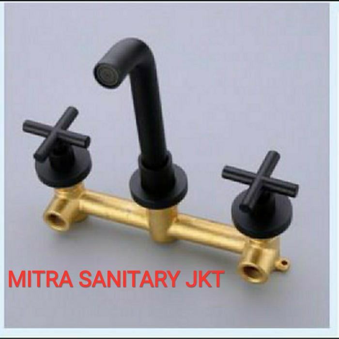 Jual Kran Wastafel Panas Dingin Tempel Tembok /Kran cuci tangan ...