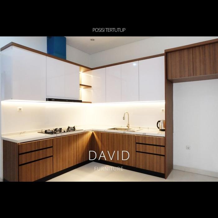 Jual Kitchen Set HMR PVC Custom Lebak Bulus meja quadra hood modena led ...