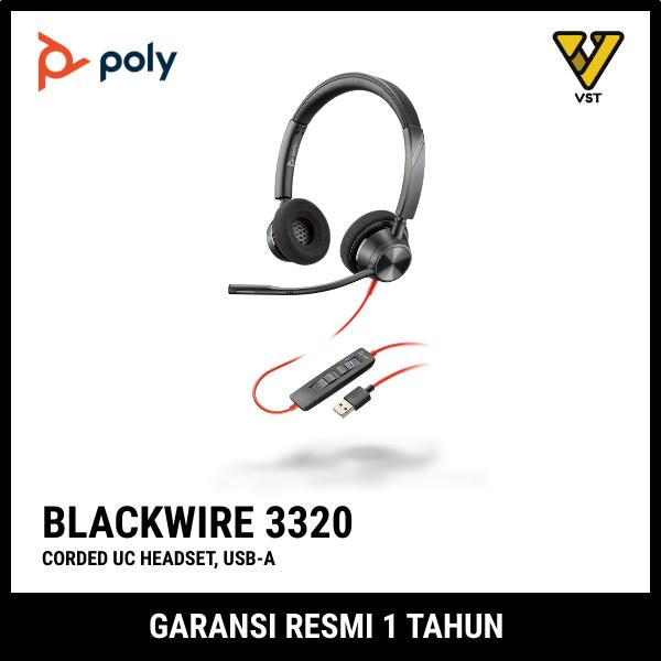 Jual Poly Blackwire 3320 Headset - USB-A (P/N : 213934-01) - Jakarta ...