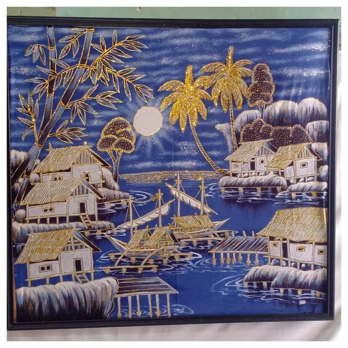 Jual Lukisan pemandangan perahu ukuran 1Mx90 - Kota Yogyakarta - Griya ...