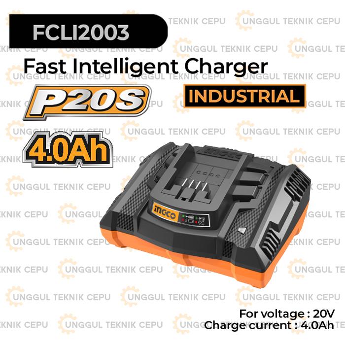 Jual P20S Rapid Charger (20V/4A) INGCO FCLI2003 Baterai Cordless Power ...