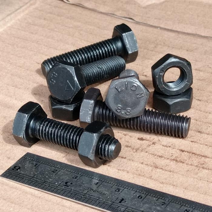 Jual BAUT BAJA M10 X 40 / BAUT MUR HTB 8.8 M10X40 FULL DRAT KUNCI 17 - Kab. Tangerang - SINAR ...