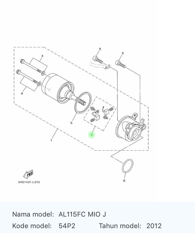 Jual Areng Dinamo Starter 5TP-H1801-00 Mio J, Mio GT - Kota Tangerang ...
