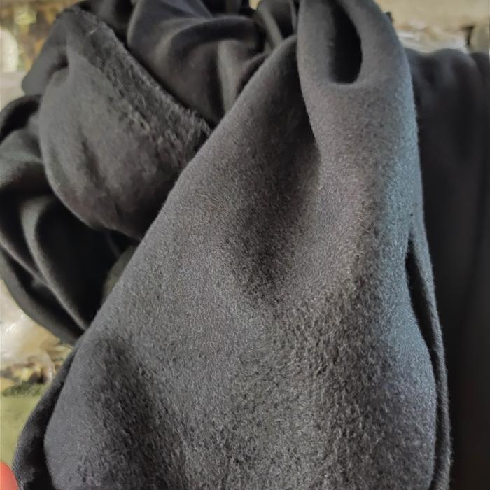 Jual bahan kain polar fleece emen yard gulungan jaket hitam navy ...