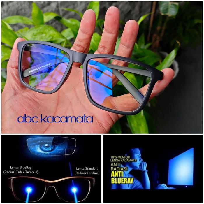 Promo kacamata lensa anti radiasi blue ray KOMPUTER/HP/LAPTOP/GAMERS ...