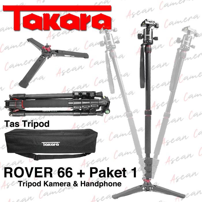 Jual Takara ROVER 66 Paket 1 Compact Traveller Tripod Monopod Kit ...