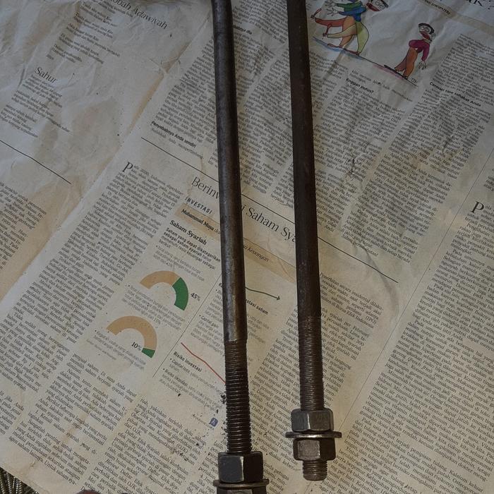 Baut Anchor Bolt/Angkur Pondasi Tiang Lampu Jalan PJU, 52% OFF