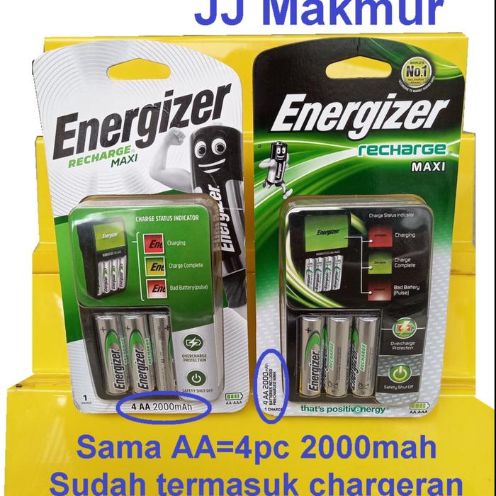Jual Battery Charger Energizer Maxi AA isi 4pcs 2000mAh - Baterai Batere A2 - Jakarta Utara - JJ ...