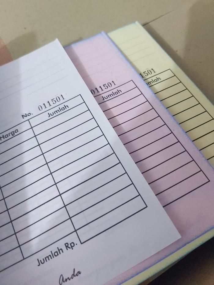 Jual Custom Cetak Invoice/ Nota/ Surat Jalan, NCR 3 ply, ukuran 1/2 ...