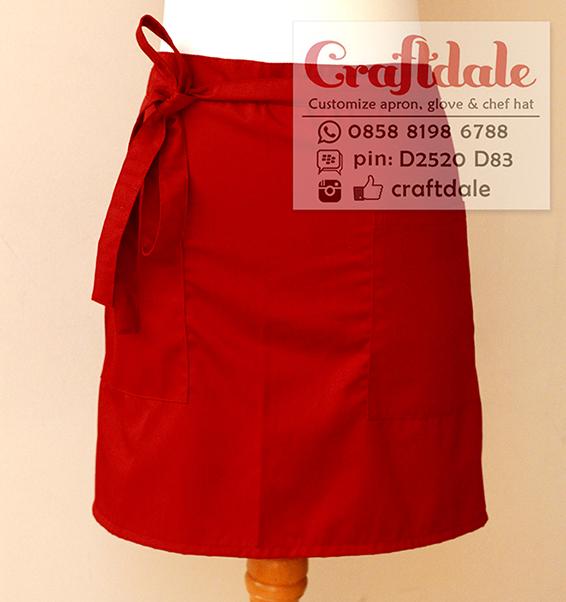 Jual Celemek/apron half body - Merah (apron pinggang) - Jakarta Barat ...