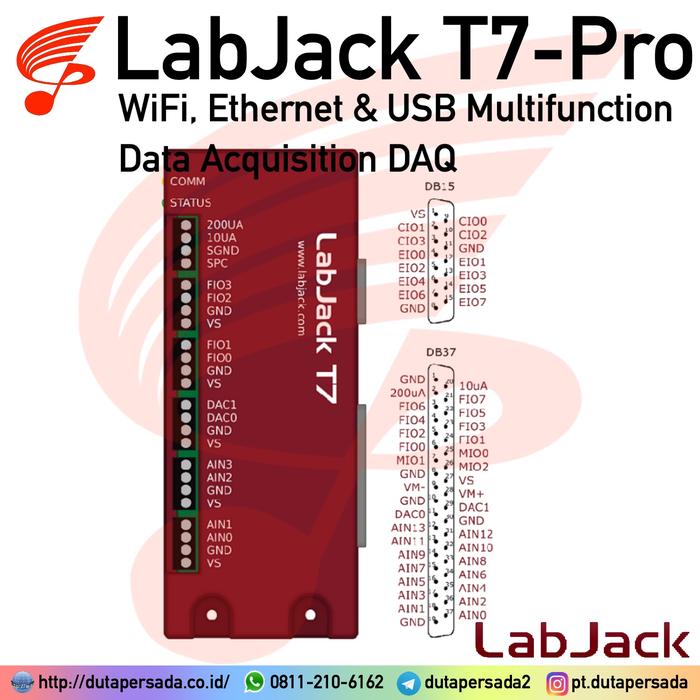 Jual Labjack T7-pro Wifi, Ethernet & Usb Multifunction Data Acquisition ...