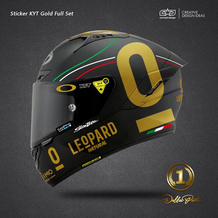 Jual Sticker Helm KYT Full Set Gold Leopard - Kab. Bogor - concept ...
