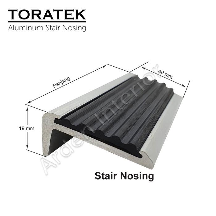 Jual Heavy Duty Alumi Stair nosing karet anti slip / List Tangga 119 cm ...