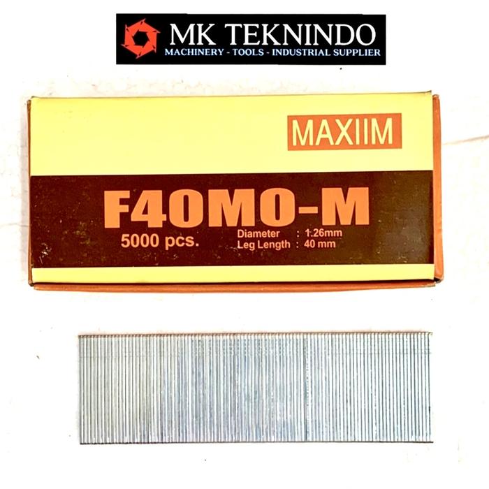 Jual MAXIIM F 40 REFILL AIR NAILER STAPLES STAPLER ISI MATA PAKU TEMBAK ...