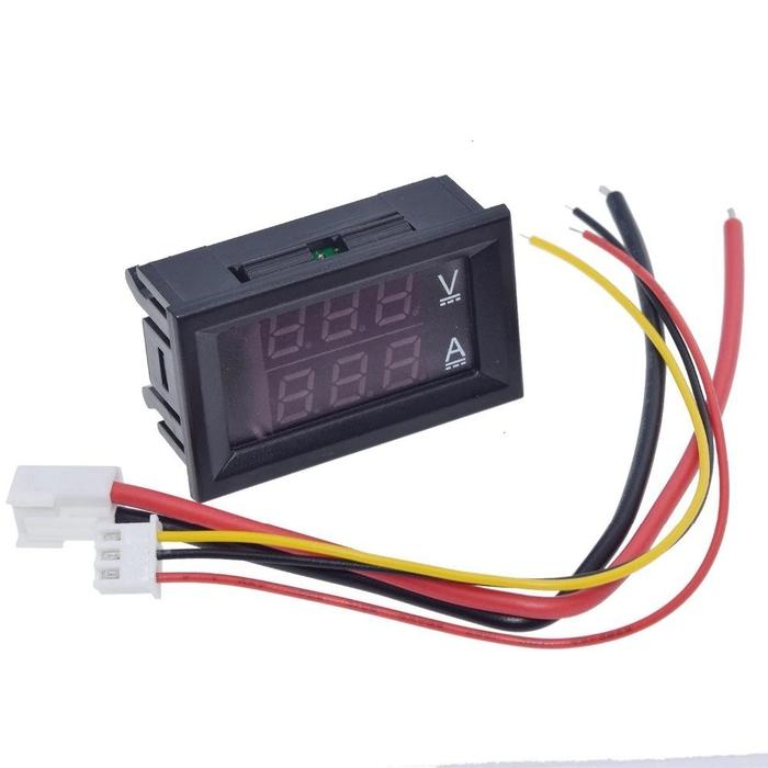 Jual Dual Dispay Voltmeter & Ampere Meter Digital 0-100v 0-10A - Kab ...