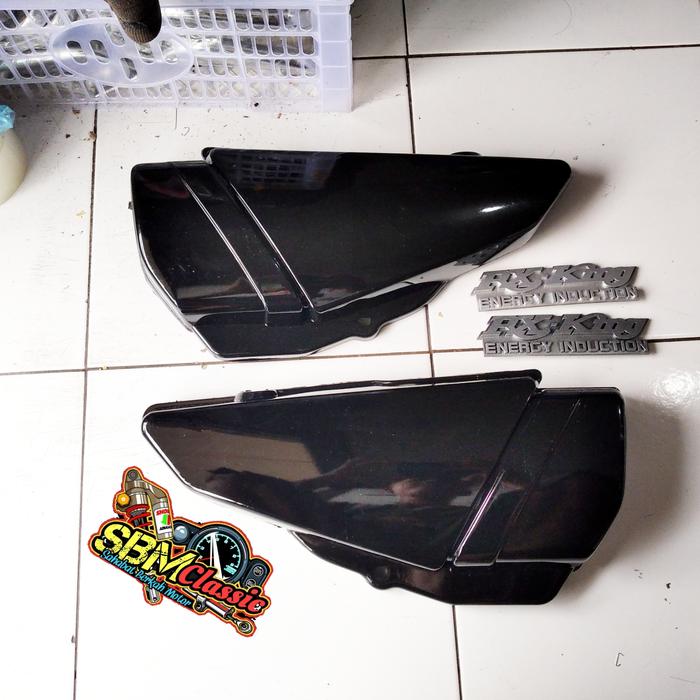 Jual box accu tepong aki tutup aki accu yamaha rx king set emblem ...