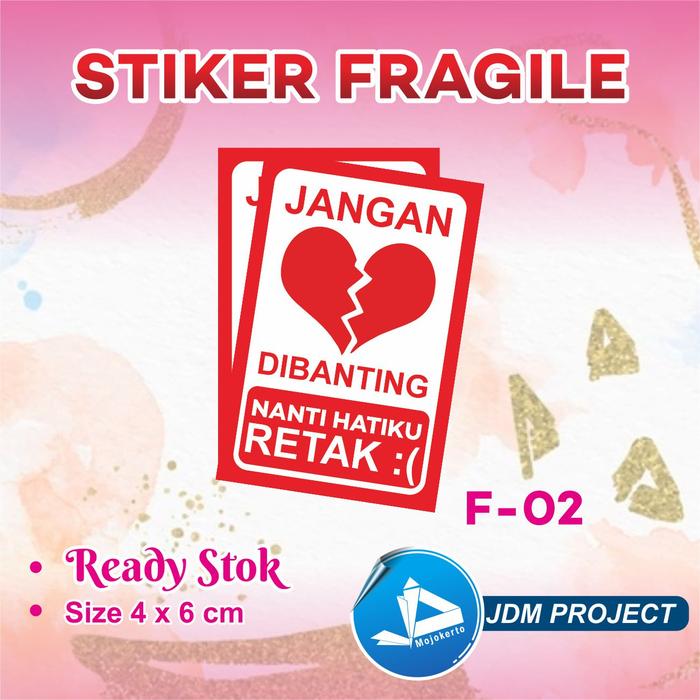 Jual STIKER FRAGILE STICKER FRAGILE LUCU MURAH JANGAN DIBANTING (COD ...