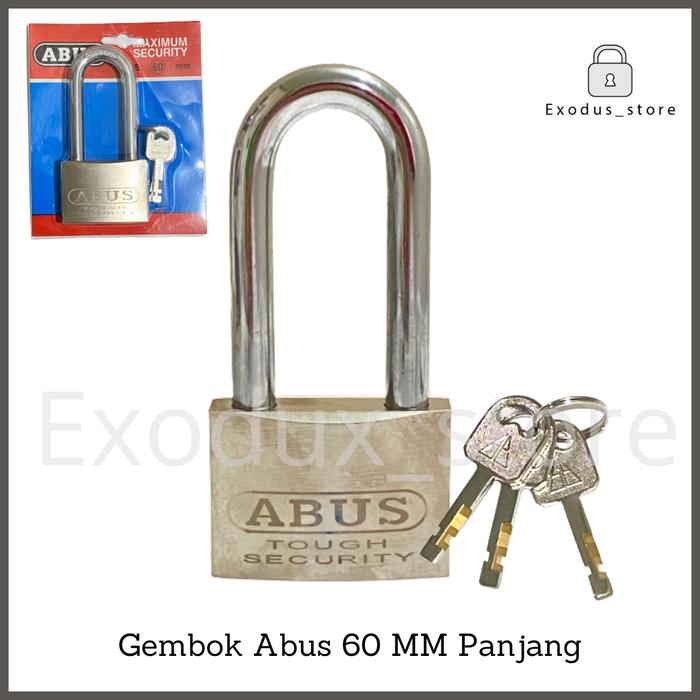Jual Gembok pagar rumah anti maling ABUS 60 MM leher panjang - Jakarta ...