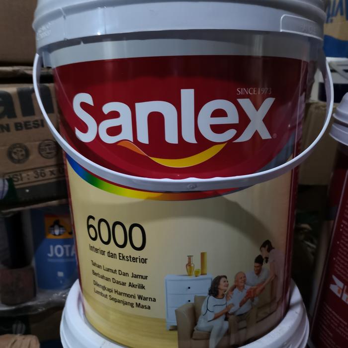 Jual cat tembok / cat acrilic emulsion SANLEX.Kemasan pail 25kg warna ...