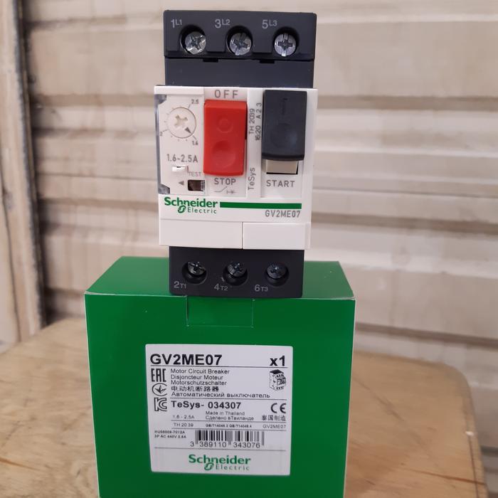 Jual GV2ME07 3P 1.6-2.5A 220VAC (motor circuit breaker)SCHNEIDER ...