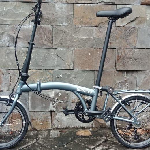 Jual SEPEDA LIPAT 16 INCH 3 SPEED TRIFOLD EURONATION BIKE like BROMPTON ...