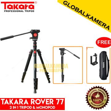Jual Takara Rover 77 Fluid Head Tripod Monopod 2-in1 + Holder ...