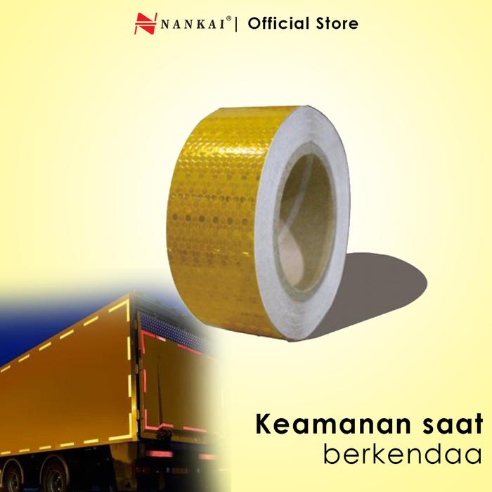 Jual Sticker Reflective Kuning 2" x 45 Meter / Stiker Reflektif Nankai ...