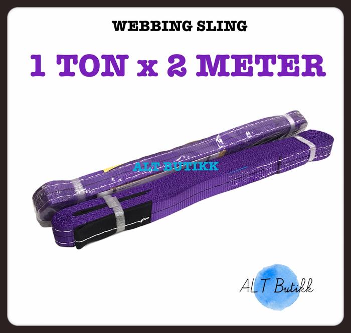 Jual WEBBING SLING 1 TON X 2 METER | TALI ANGKAT | WEBING BELT 1T x 2M ...