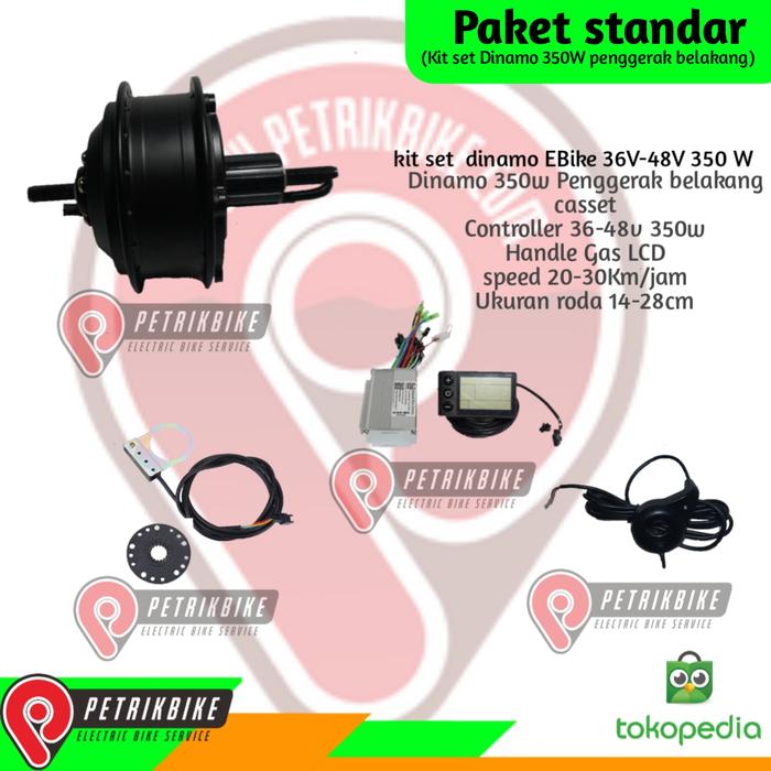 Jual Kit Set Dinamo 350w Sepeda Listrik Penggerak Belakang Casset ...