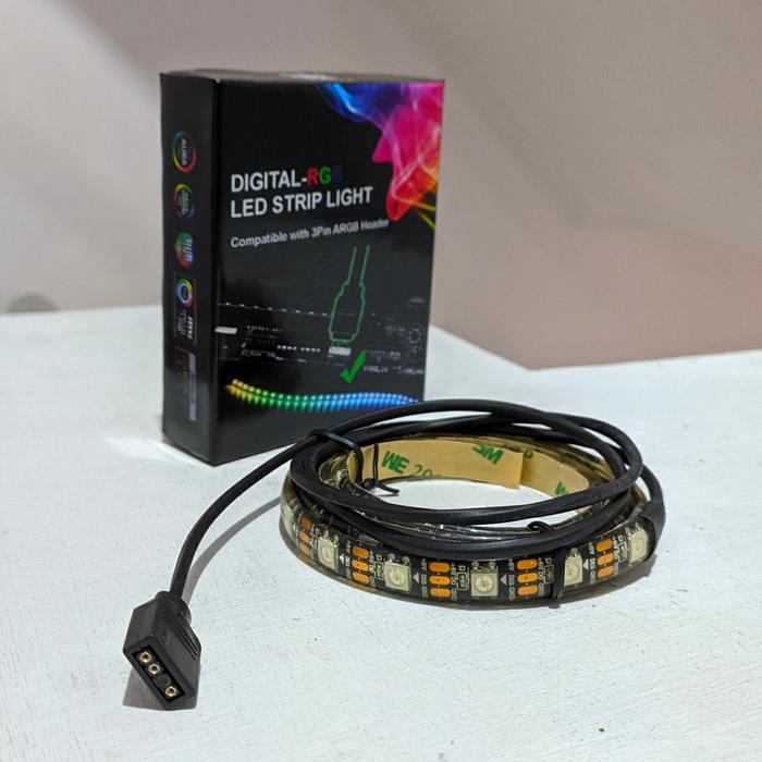 Jual LED Strip Addressable RGB / ARGB 5V 3PIN PC ASUS MSI Gigabyte ...
