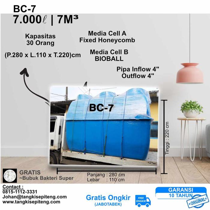Jual Tangki BIO Septic Tank ANAEROB 7000 Liter / 7M3 - Kab. Tangerang ...