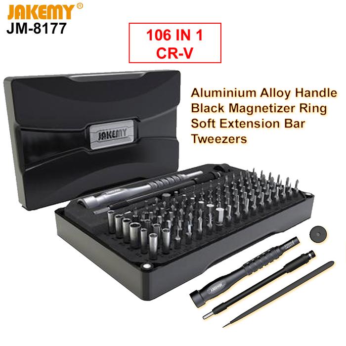 Jual Jakemy JM-8177 106In1 Obeng Set HP Pentalobe P2 P5 Bintang 5 T8H ...
