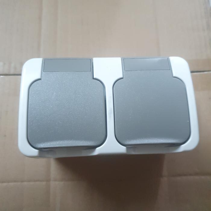 Jual STOPKONTAK STOP KONTAK OUTBOW OUTDOOR WATERPROOF BROCO 2GANG ...