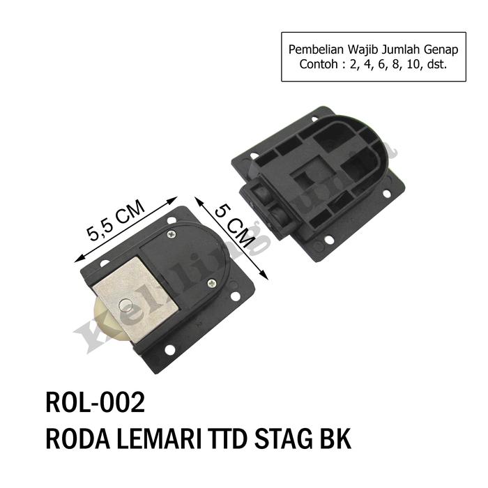 Jual Roda Lemari Sliding Geser Huben SD 31 41 warna Hitam - Jakarta ...