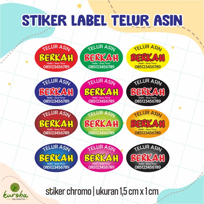 Jual Label Stiker Telur Asin - Kab. Kediri - Kaleido shop_NEW | Tokopedia