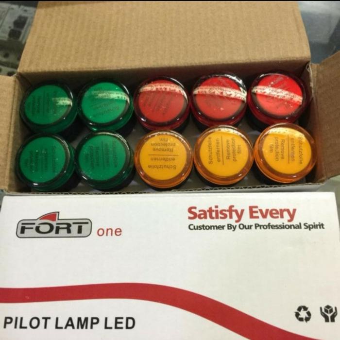 Jual Pilot Lamp LED 22mm 12VDC/24VDC Type AD22-22DS FORT - Kuning, 24V ...